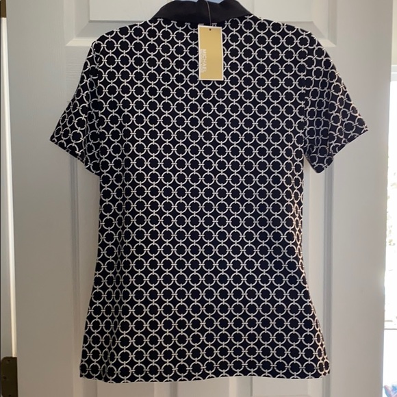 Michael Kors | Tops | New Michael Kors Ruched Womens Polo Mk Logo ...